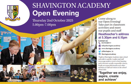 Shavington Academy - Open Evening 2025