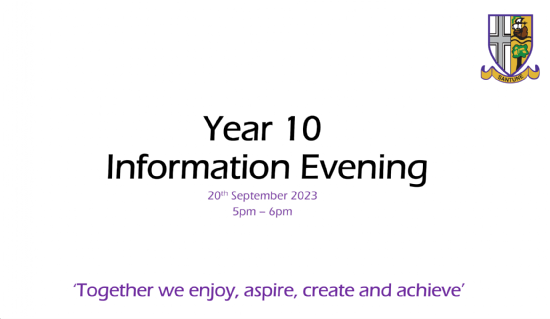 Shavington Academy - Year 10 Information Evening